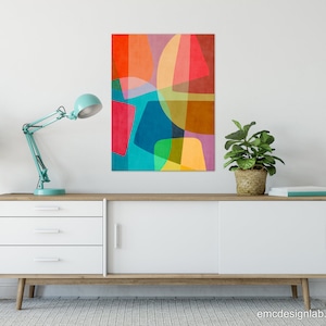 Colorful Vibrant Colors Digital Painting / Modern Abstract Multicolored ...