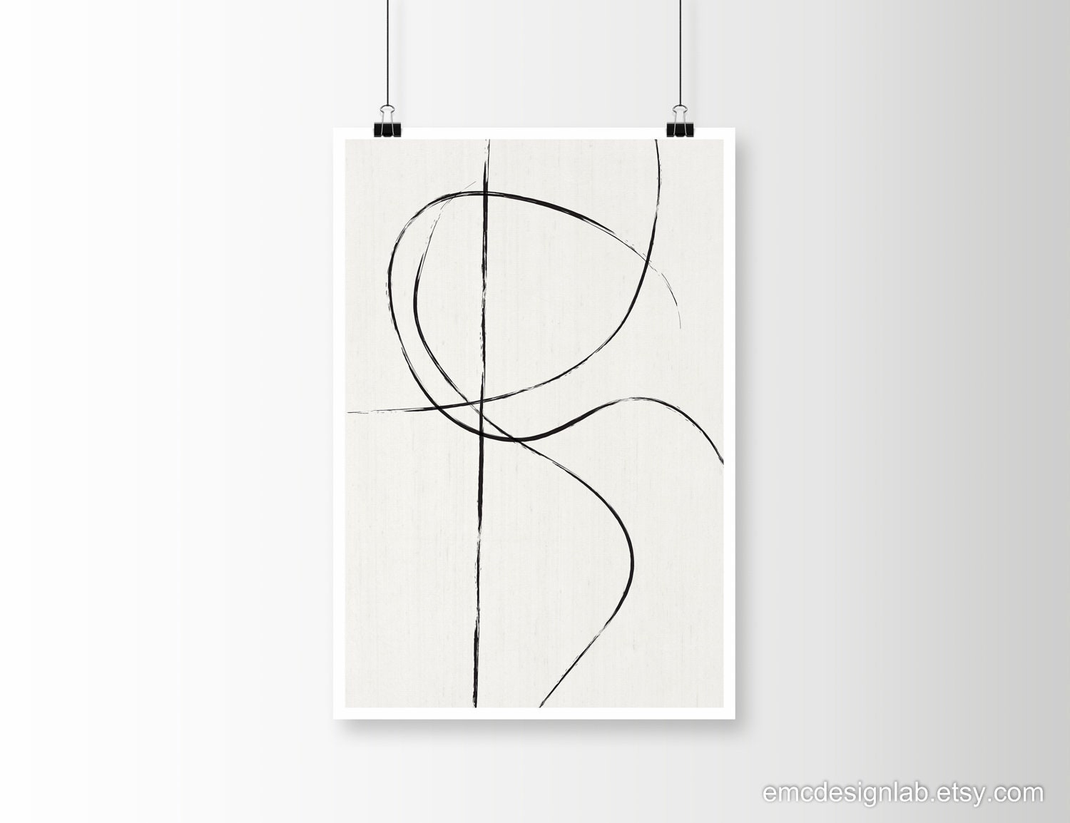 Minimalist Line Art Mid-Century Modern Abstract Minimalist | Etsy