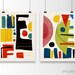 Colorful Bold Abstract Art Set of 2 Print Unique Painting Canvas Wall ...