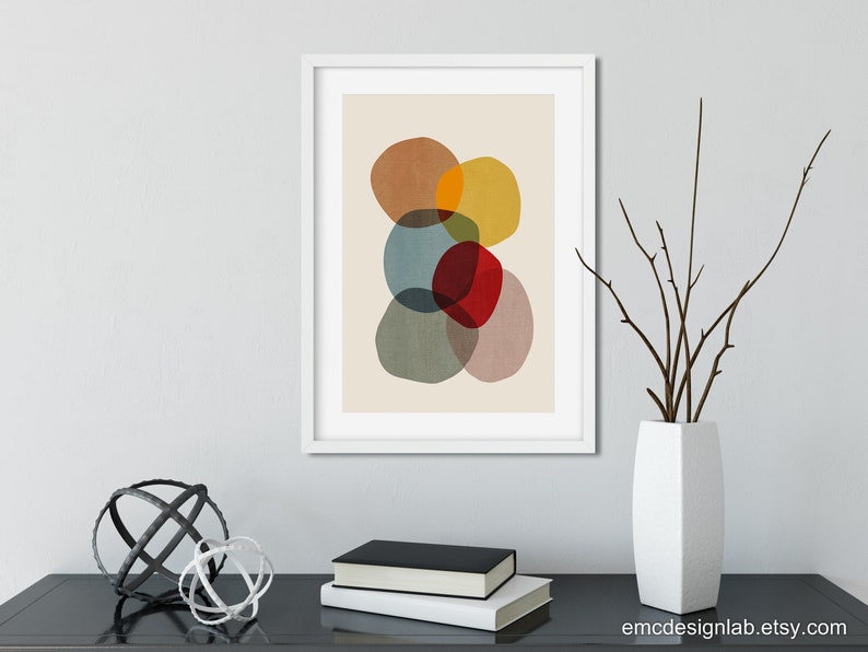 Colorful Organic Shapes Print Colorful Wall Art Digital - Etsy