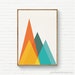 Abstract Scandinavian Wall Art Triangles Wall Art Colorful - Etsy
