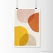 Mustard Beige Circles Wall Art, Yellow Burnt Orange Organic Shapes ...