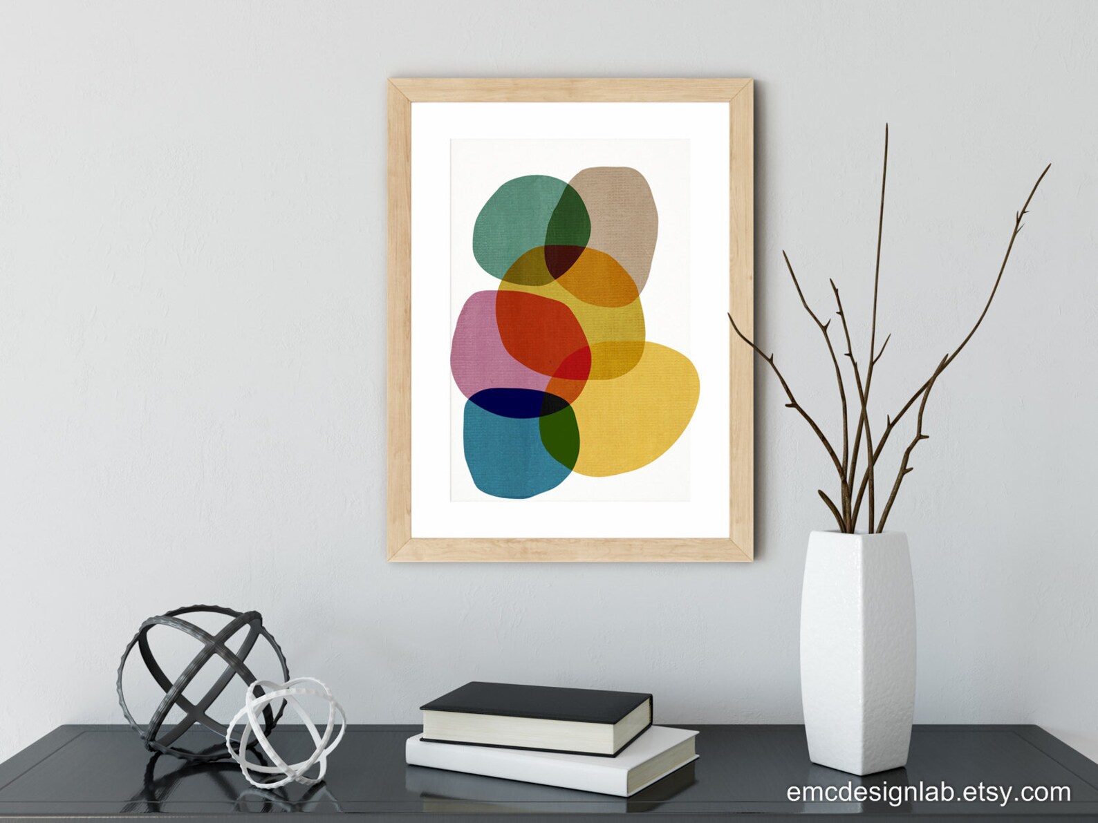 Colorful Modern Print, Mid-century Poster, Modern Living Room, Print ...