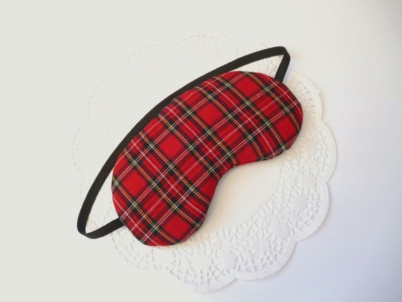 Tartan Print Eye Mask New Etsy