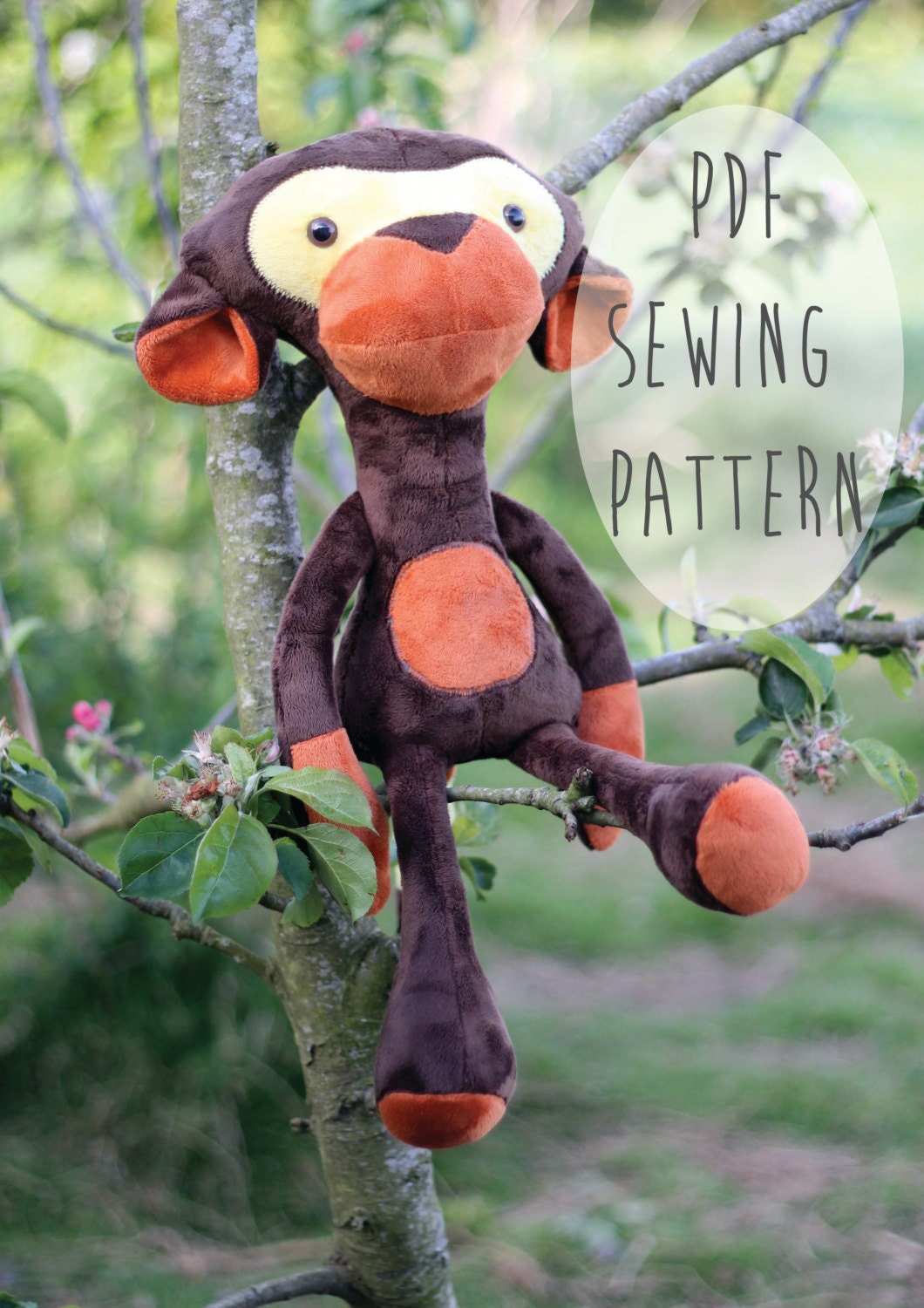 Monkey Sewing Pattern Soft Toy PDF Instant Download Sewing - Etsy