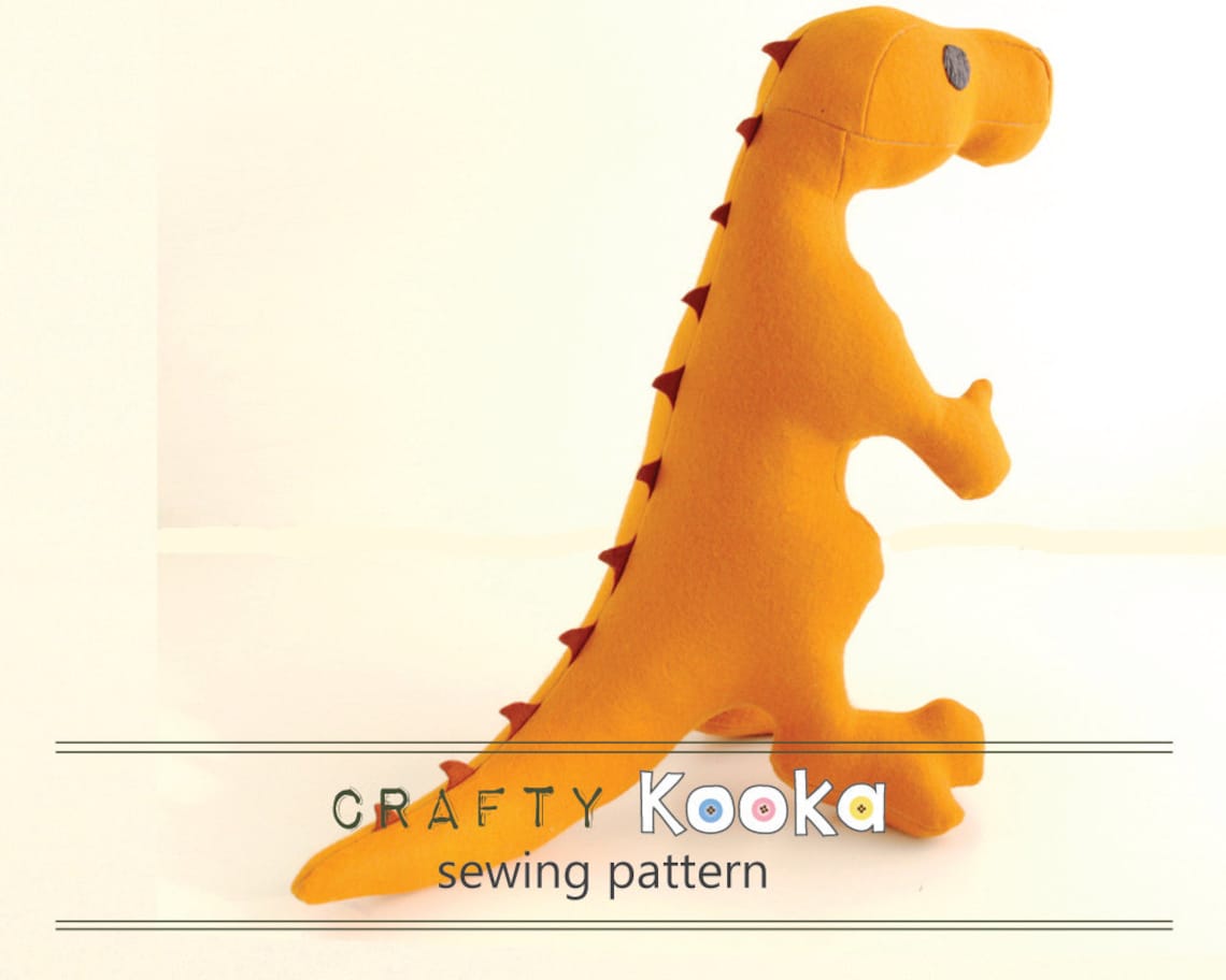 Stuffed Animal Sewing Pattern T-rex Dinosaur Plush Sewing | Etsy