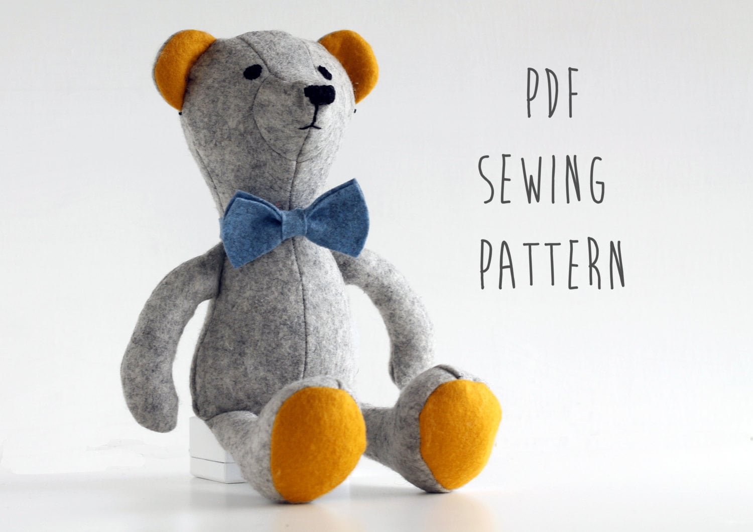 Simple Traditional Plush Teddy Bear Sewing Pattern - Etsy