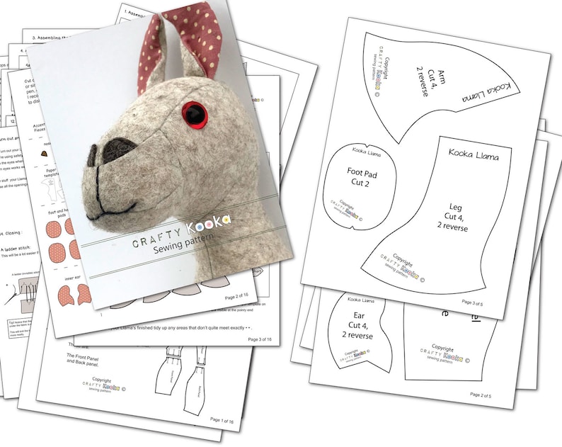 Alpaca Plush Sewing Pattern Stuffed Animal Pattern Instant - Etsy