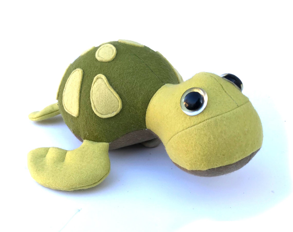 Turtle Plush Toy Sewing Pattern With Appliqué Detailing. - Etsy