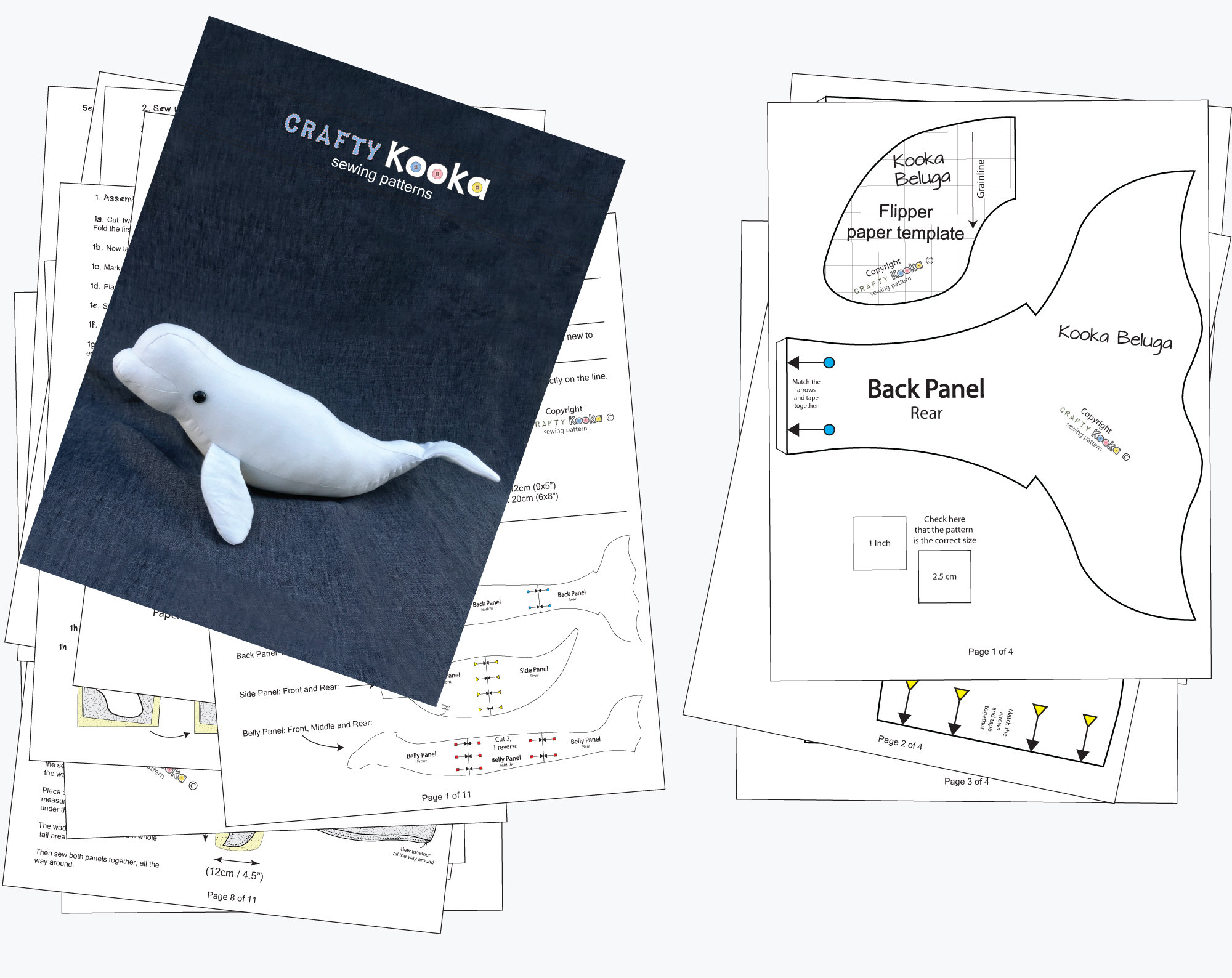 Beluga Whale Sewing Pattern: Plush Toy Tutorial (PDF) - Etsy