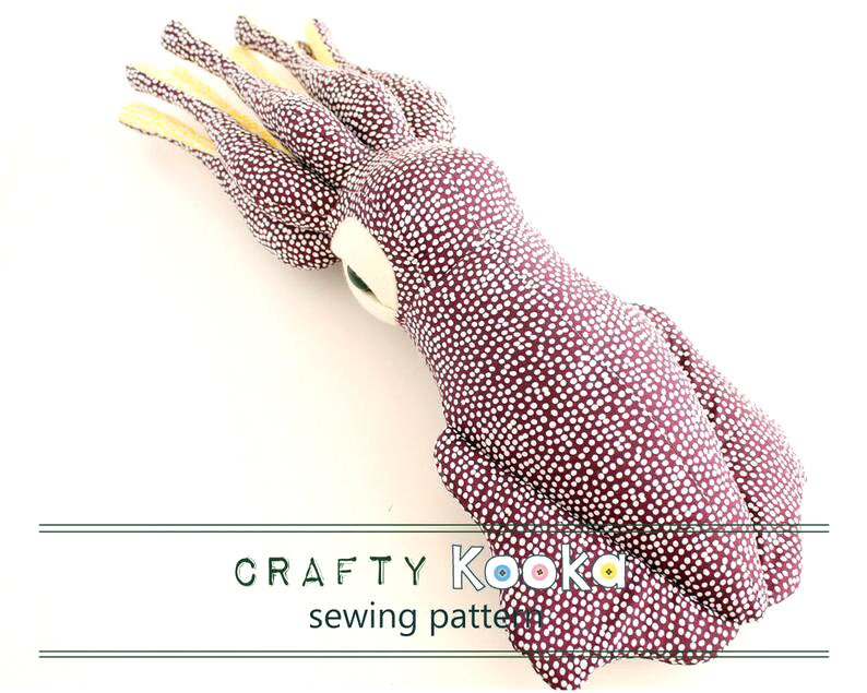 Squid Plush Stuffed Animal Sewing Pattern Pdf for Instant | Etsy