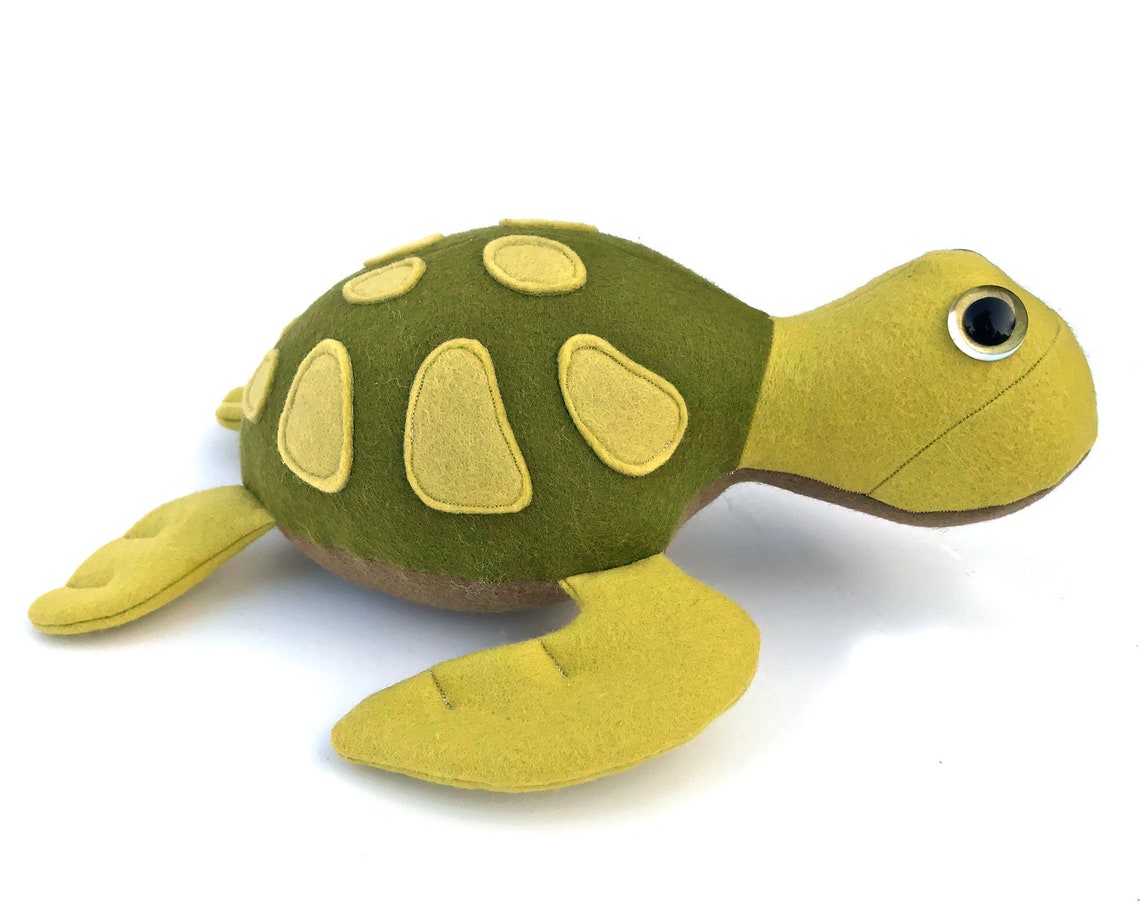 Turtle Plush Toy Sewing Pattern With Appliqué Detailing. - Etsy