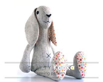 Bunny Sewing Pattern Easter Bunny Rabbit Pattern Stuffed - Etsy