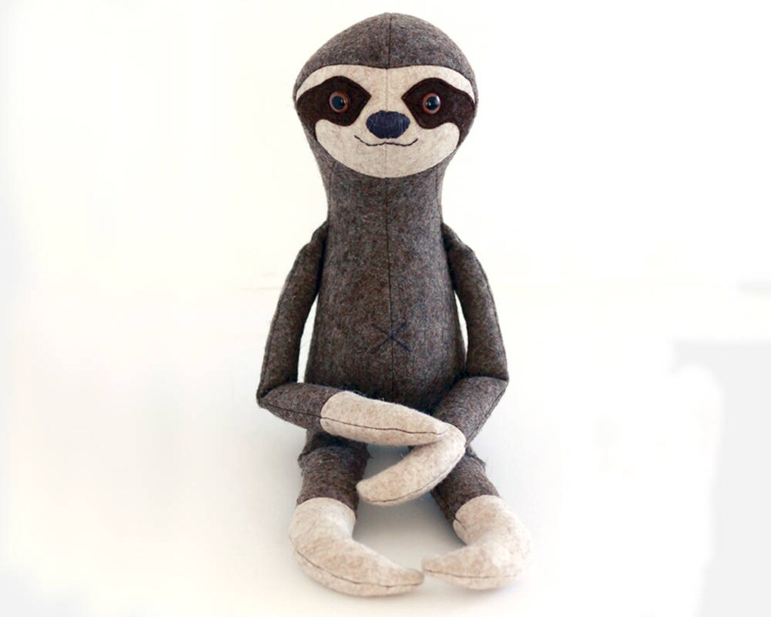 Sloth Plush Sewing Pattern: Raggedy Stuffed Animal (PDF Pattern) - Etsy