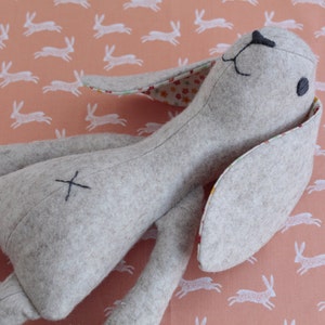 Rabbit Sewing Pattern Pdf for Instant Download, Bunny Rabbit Diy ...