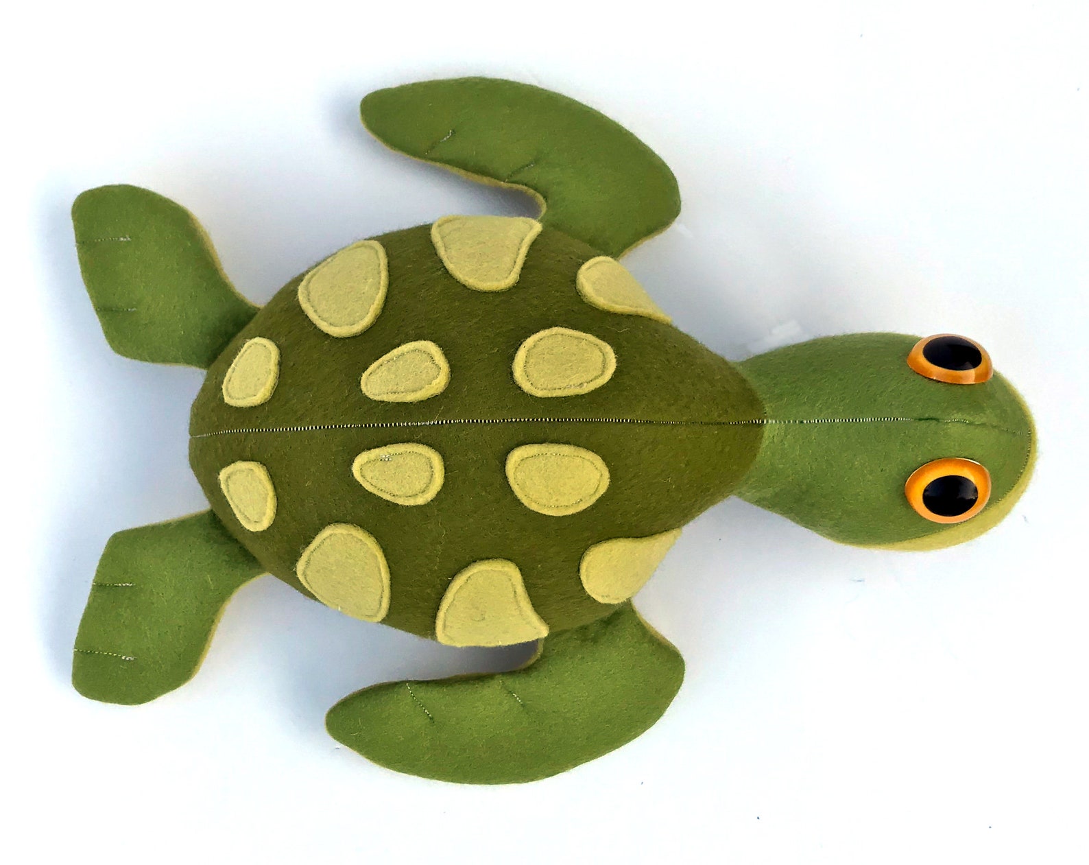 Turtle Plush Toy Sewing Pattern With Appliqué Detailing. - Etsy