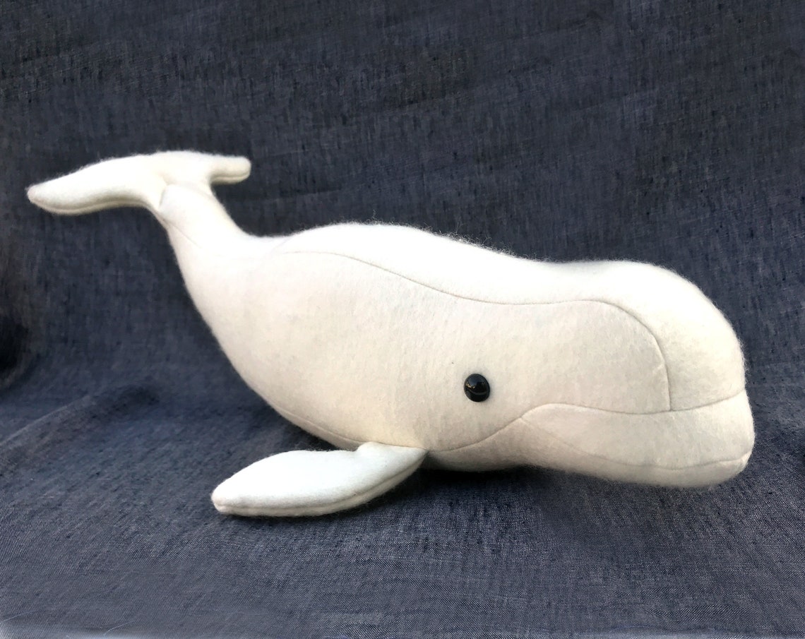 Beluga whale plush sewing pattern pdf download with detailed | Etsy