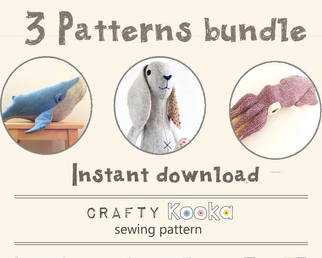 Sewing Patterns for Children, Felt Animal Patterns, Step-by-step Sewing ...