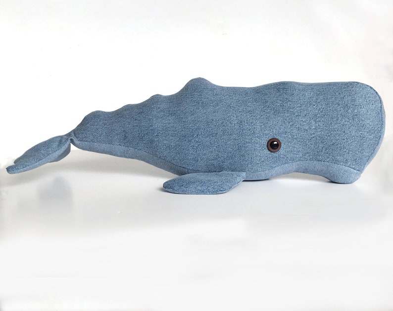 Denim Whale Sewing Pattern. Cachalot Sperm Whale Plush Toy Pdf | Etsy