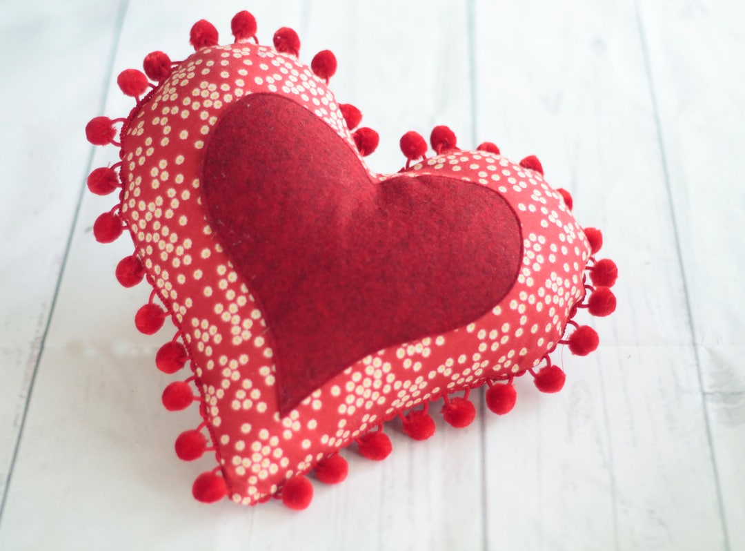 Pin Cushion Patterns, Large Pin Cushion Heart, Heart Pin Cushion ...