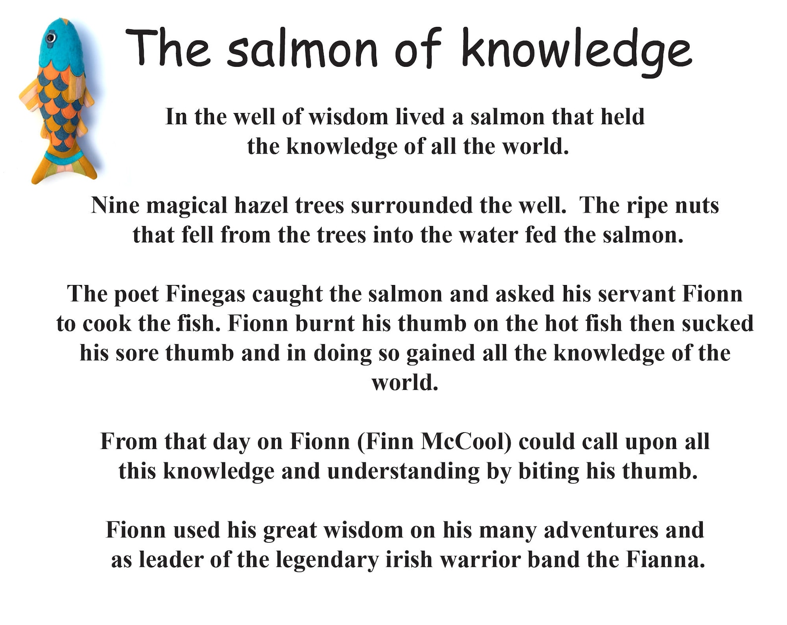 Salmon of Knowledge Sewing Pattern: DIY Stuffed Fish Toy (PDF Download ...