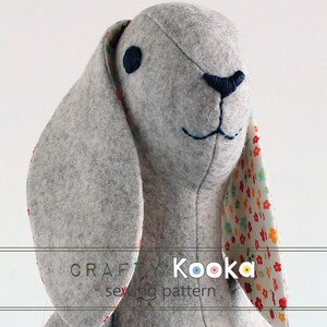 Rabbit Sewing Pattern Pdf for Instant Download, Bunny Rabbit Diy ...