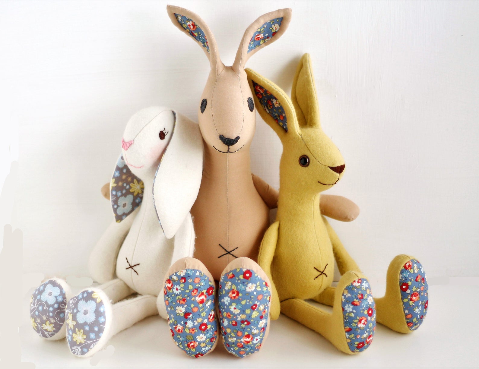 Bunny Rabbit Sewing Pattern Bundle From Left to Right Floppy - Etsy