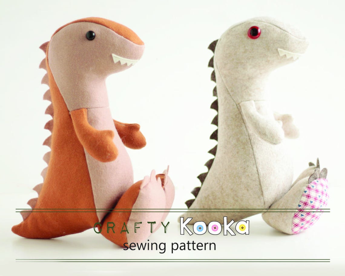 Dinosaur Sewing Pattern Pdf Pattern Step-by-step Tutorial for | Etsy
