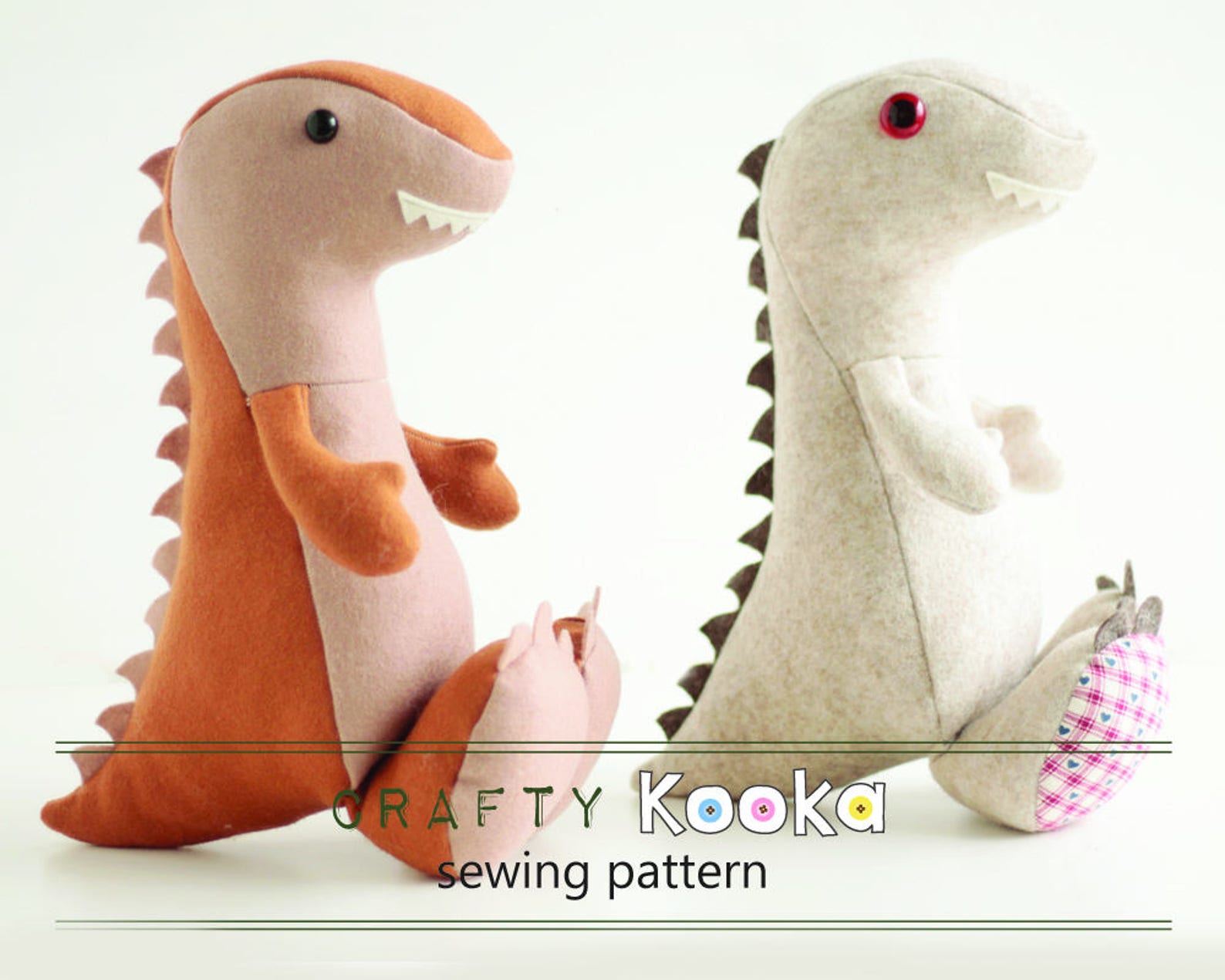 Dinosaur Sewing Pattern Pdf Pattern Step-by-step Tutorial for | Etsy