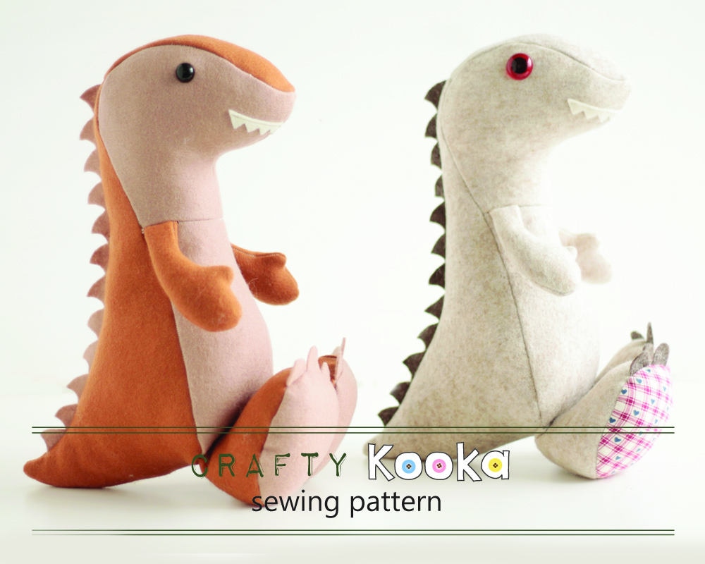 Dinosaur Sewing Pattern Pdf Pattern Step-by-step Tutorial for - Etsy