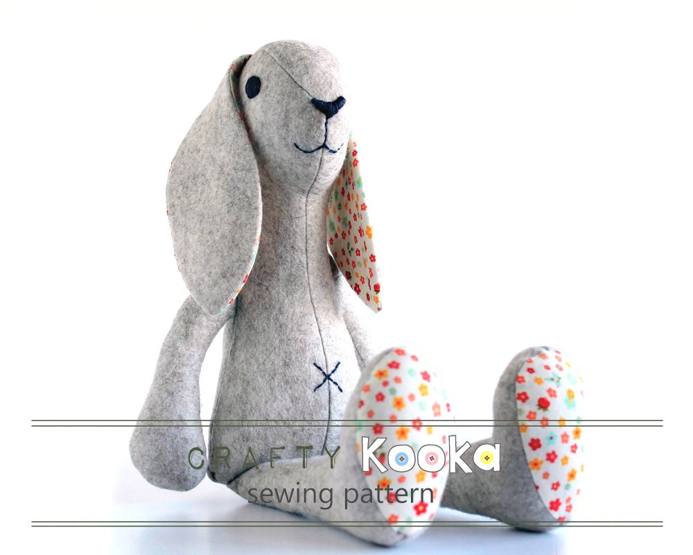 Baby Bunny Plush Sewing Pattern Toy Cloth Bunny Rabbit Pdf - Etsy UK