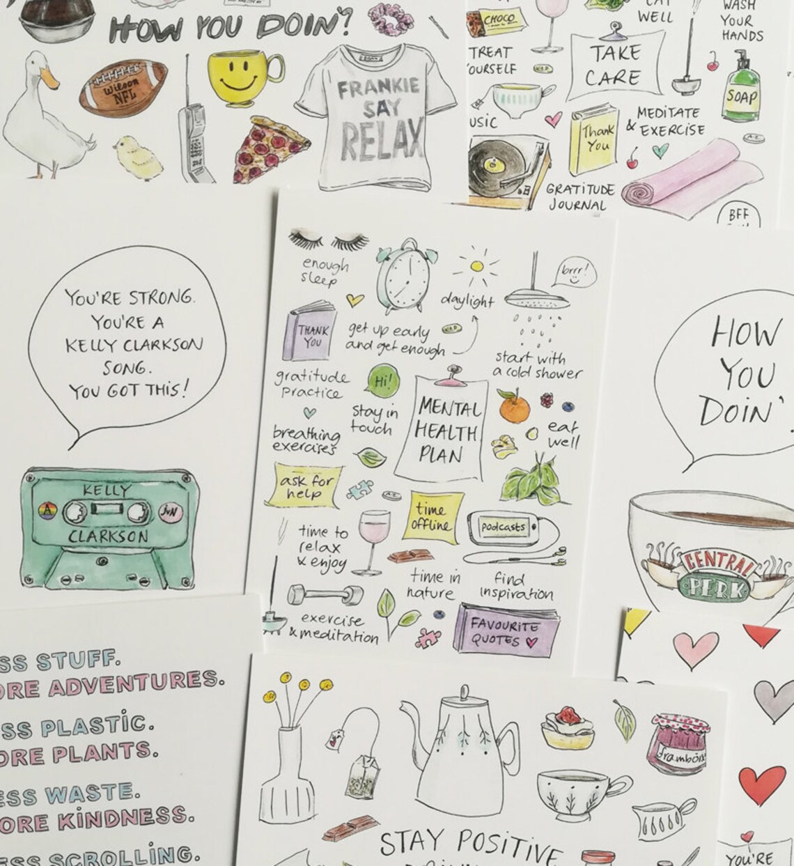 Mental Health Plan Card, Self Care, Self Love, Wellbeing, Positivity ...