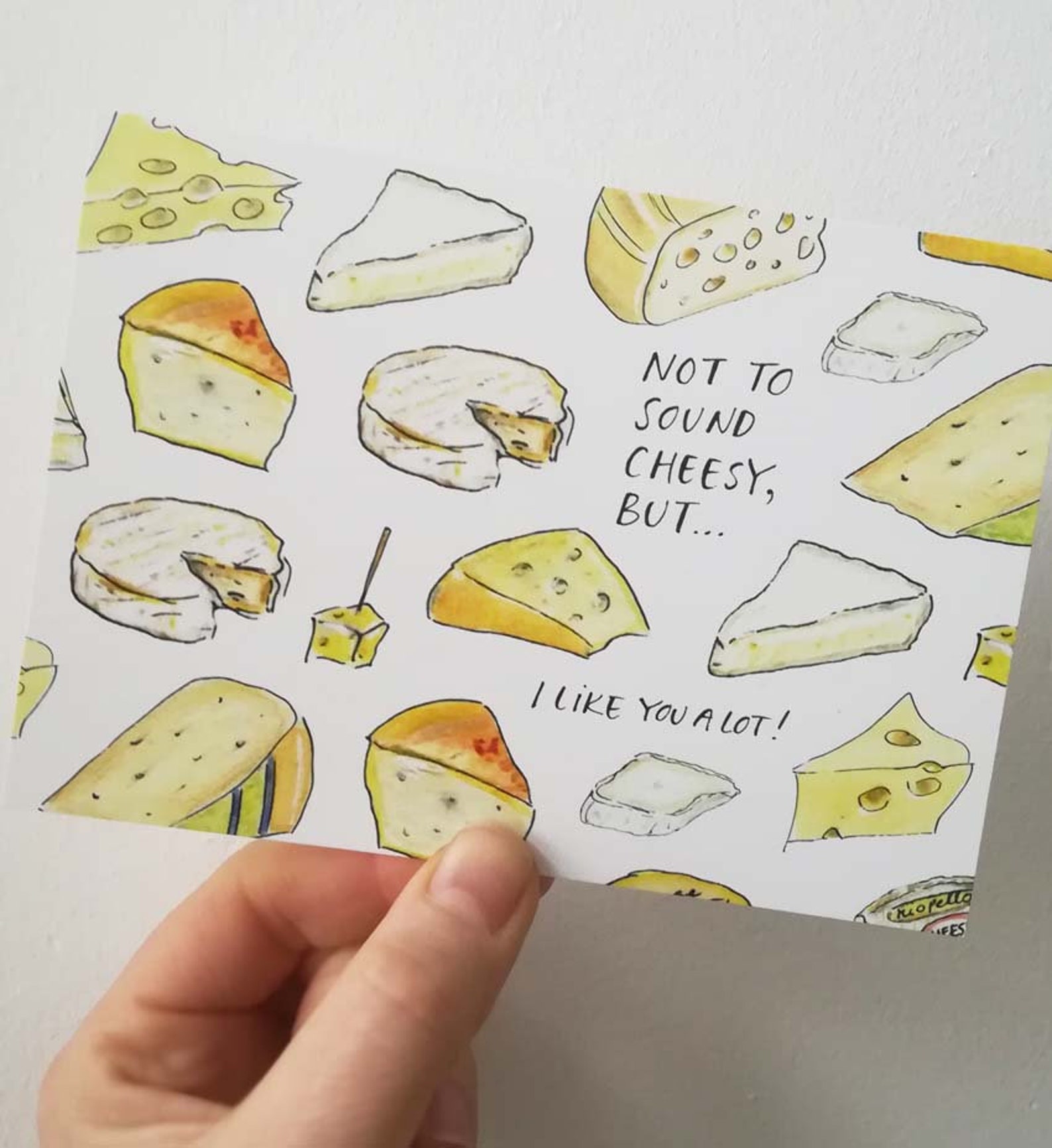 Cheesy Card Cheese Lover Card I Like You A Lot Humor - Etsy