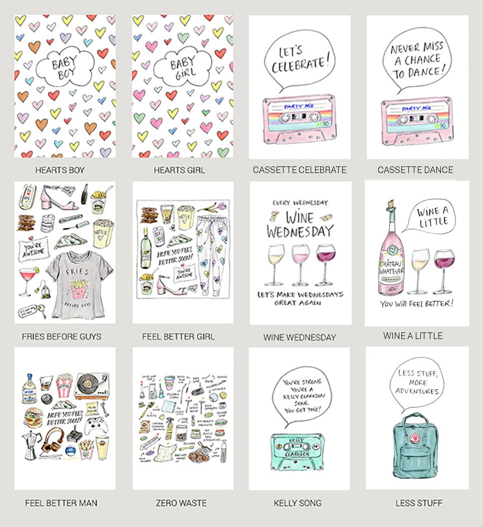 Personalized Card Pack Set of 5 Postcards Deal Multi-pack | Etsy