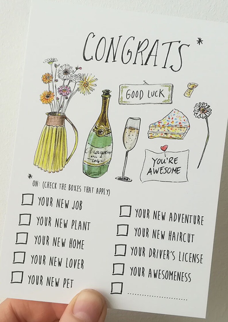 Personalised Congratulations Card Good Luck You've Got | Etsy