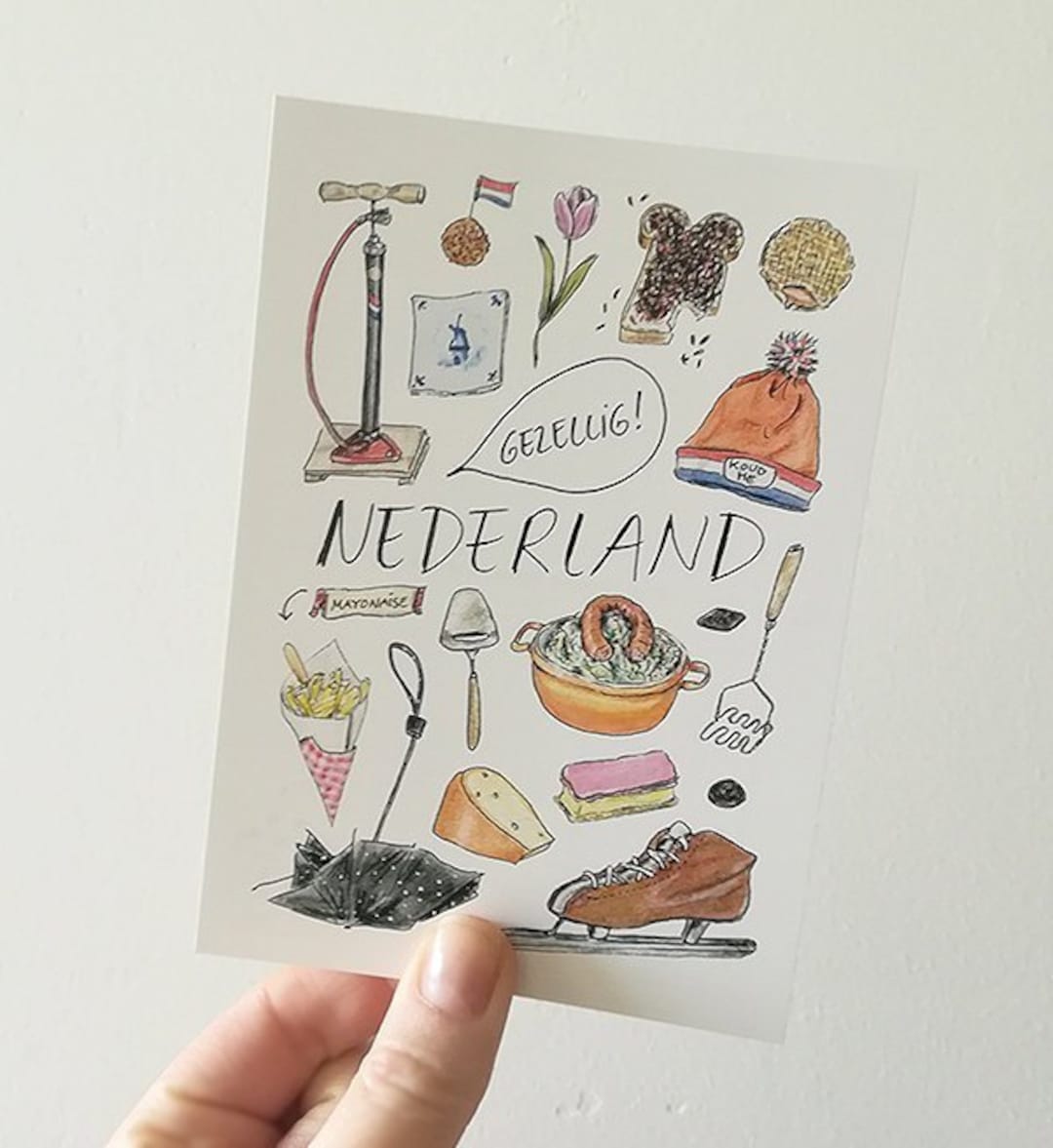 Netherlands Card, Typical Dutch Food, Cute Greetings From Holland ...