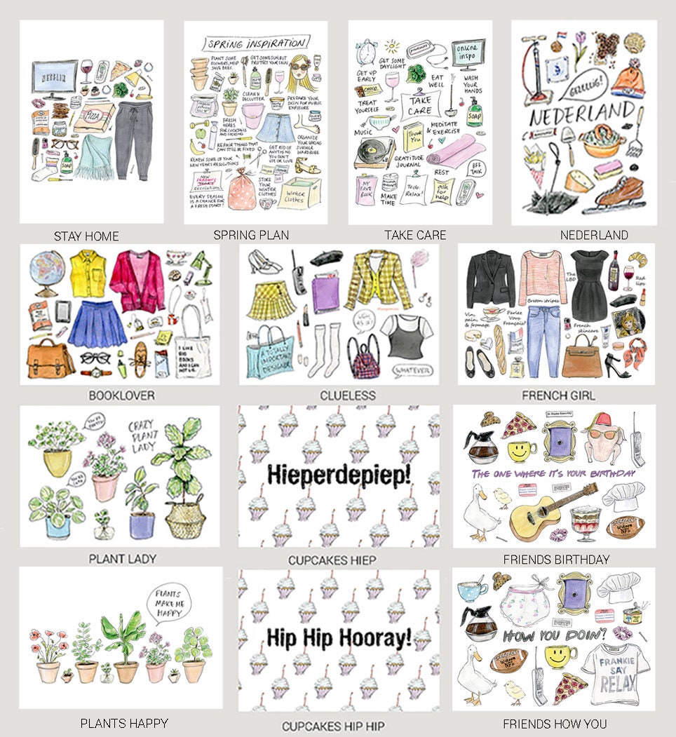 Personalized Card Pack Set of 5 Postcards Deal Multi-pack | Etsy