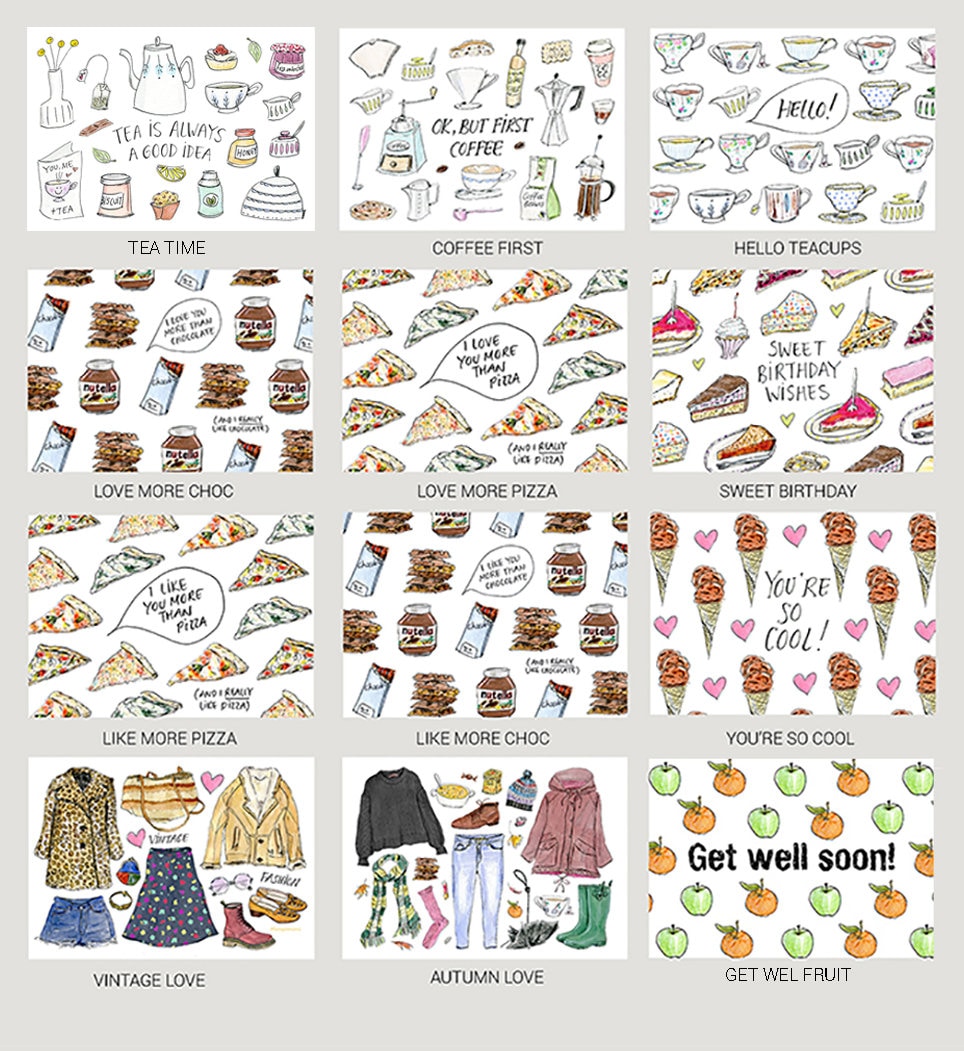 Personalized Card Pack Set of 5 Postcards Deal Multi-pack | Etsy