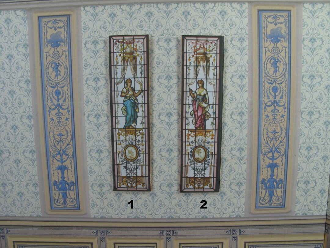 Miniature Faux Stained Glass Panel Crafted From Paper: Artistic Detail ...