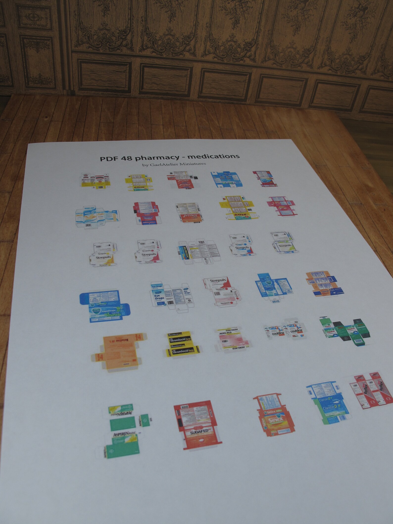 Downloadable Pharmacy Medication Box Prints Diy Set. Dollhouse - Etsy