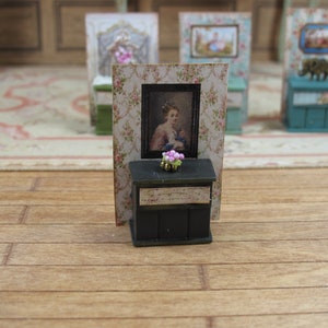 Miniature 1/4 1:48 48th 1/48 Quarter Scale Shabby Chic Armoire Chest ...