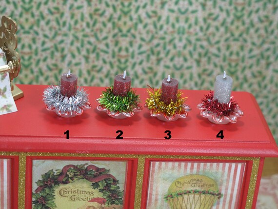 Miniature Dollhouse Candle holder handmade,Candle decorated display ...