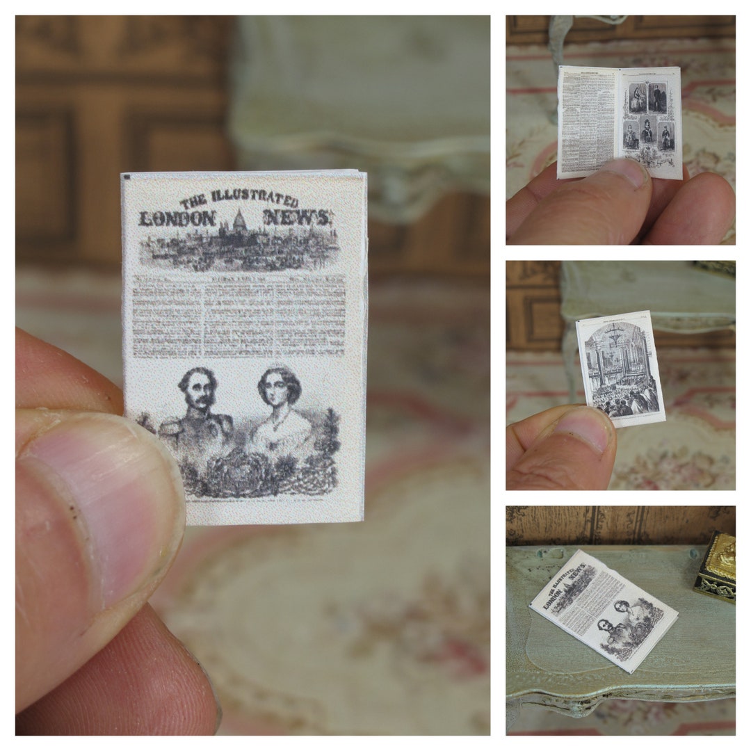 Gaël Miniature Vintage Victorian Newspaper 1:12 Scale Dollhouse ...