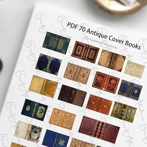 50 Printable Miniature Vintage Book Covers 1:12 50 Covers - Etsy