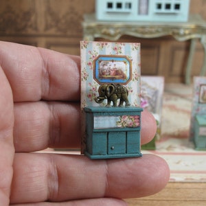 Miniature 1/4 1:48 48th 1/48 Quarter Scale Shabby Chic Armoire Chest ...