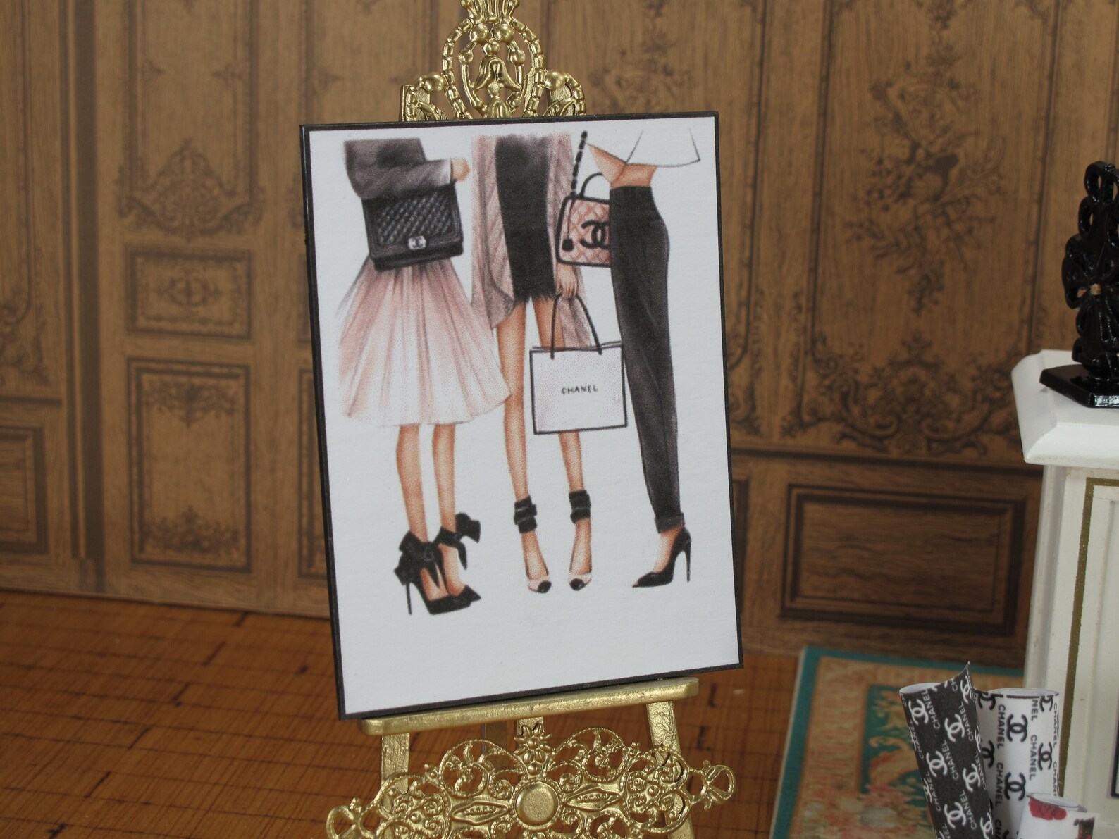 Dollhouse Miniature Elegant Display Panel. Miniature Items for - Etsy