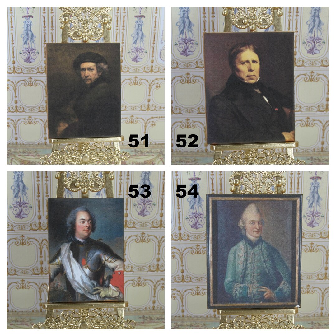 NEW French Baroque Man Picture Dollhouse 1:12 Scale - Etsy