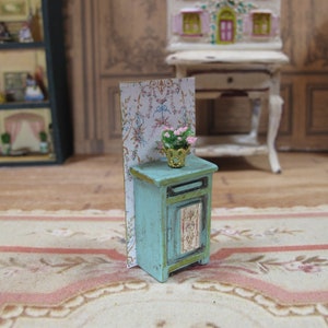 Miniature 1/4 1:48 48th 1/48 Quarter Scale Shabby Chic Armoire Chest ...