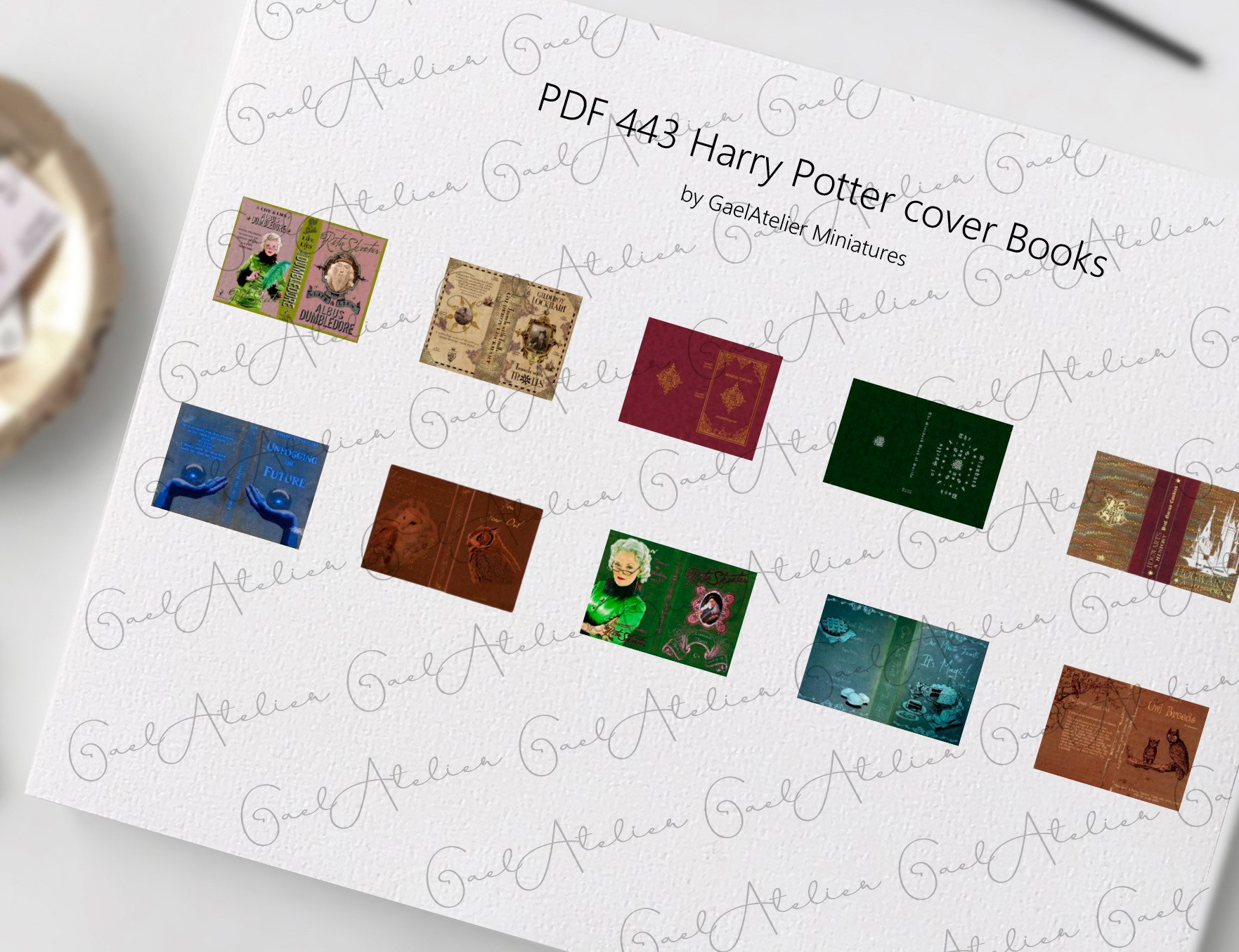 Downloadable Vintage Harry Potter Book Covers Set 2 1:12 or 1,6 scale ...