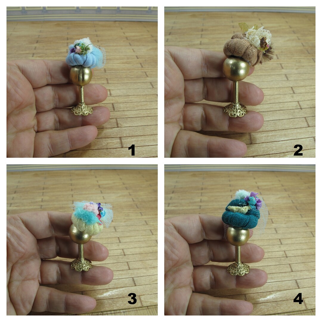 Dollhouse Miniature Hats Displays. Miniature Hat Shop Lady Accessories ...